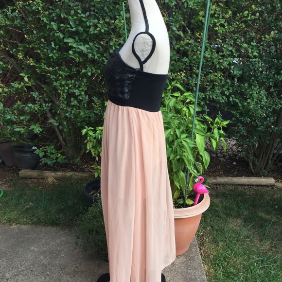 Reverse | Dresses | Reverse Black Faux Leather Pink Tulle Dress | Poshmark